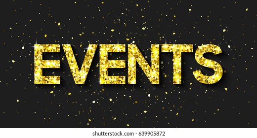 Events Gold Vector Text Glitter Anniversary Stock Vector (Royalty Free ...