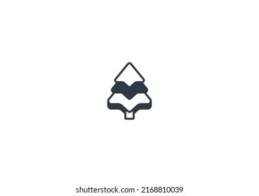 Evergreen Tree Vector Flat Emoticon Isolated Stock Vector (Royalty Free ...