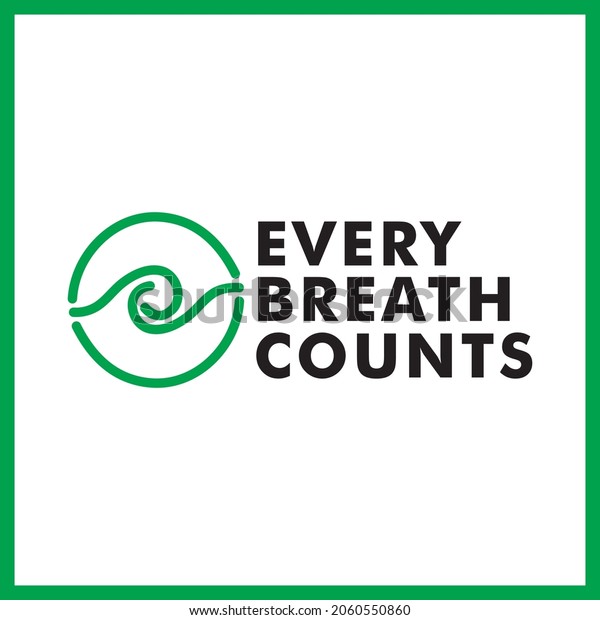 Every Breath Counts Typography Logo Icon Stock Vector (Royalty Free) 2060550860 | Shutterstock