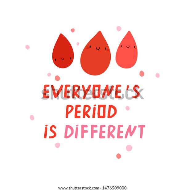 Everyones Period Different Cute Vector Illustration Stock Vector ...
