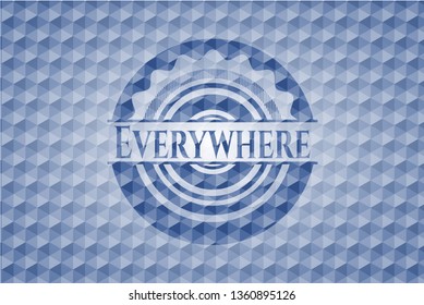 Everywhere Blue Badge Geometric Background Stock Vector (Royalty Free ...