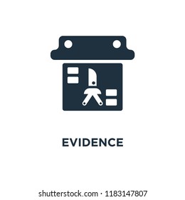 Evidence Icon Black Filled Vector Illustration Stock Vector (Royalty ...