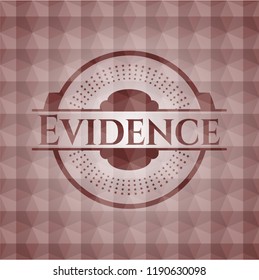Evidence Red Emblem Geometric Pattern Background Stock Vector (Royalty ...