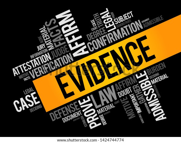 Evidence Word Cloud Collage Social Concept Stock Vector (Royalty Free ...