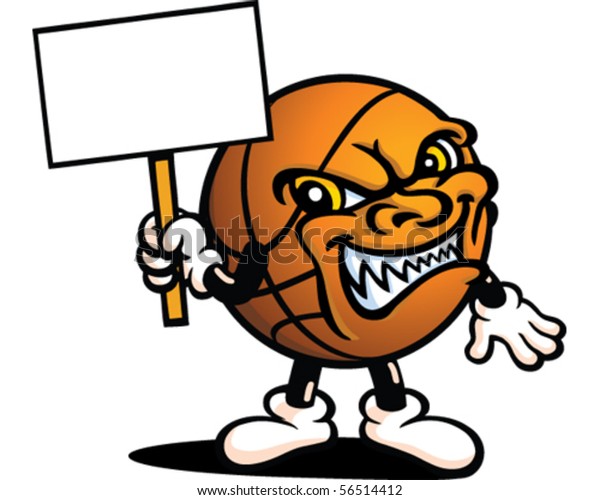 Evil Basketball Stock Vector (Royalty Free) 56514412