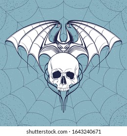 Evil Bat Doodle Line Art Illustration Stock Illustration 1643261695 ...