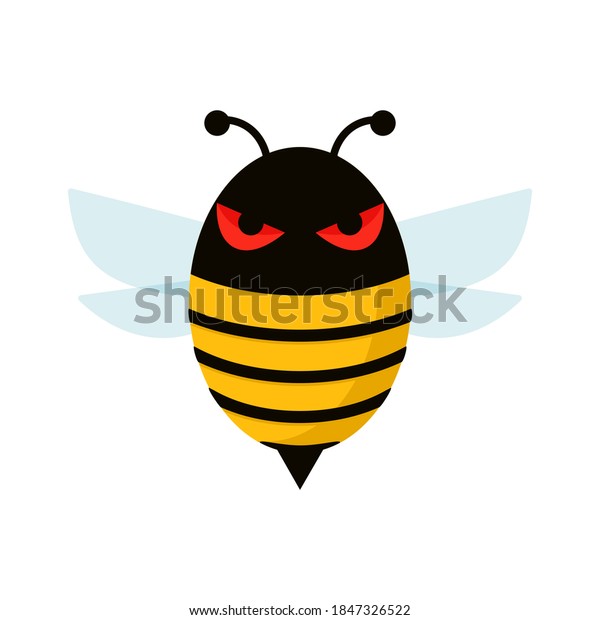 Evil Bee Icon Clipart Image Isolated: เวกเตอร์สต็อก (ปลอดค่าลิขสิทธิ์ ...