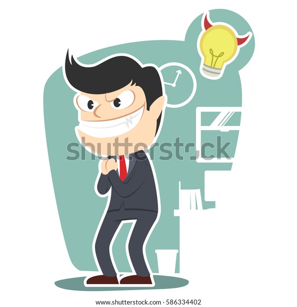 Evil Businessman Illustration Design Stock Vector (Royalty Free ...