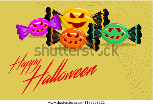 Evil Candy Halloween Party Stock Vector (Royalty Free) 1193329222 ...