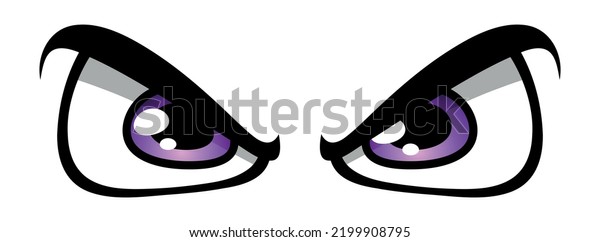 Evil Cartoon Eyes Vector Graphic Angry Stock Vector (Royalty Free ...