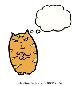 Scheming Cat Cartoon Stock Illustration 106011677