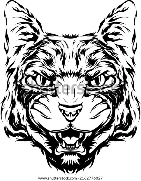Gato malvado. Ilustración aislada del vector.: vector de stock (libre ...