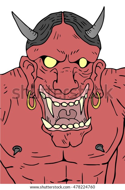 Evil Demon Face Stock Vector (Royalty Free) 478224760 | Shutterstock