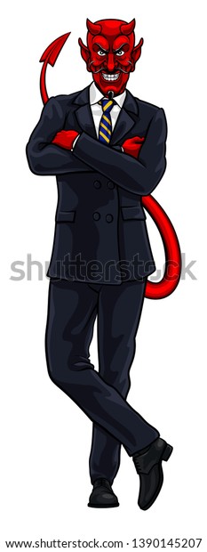 Evil Devil Satan Businessman Business Suit Stock Vector (Royalty Free ...