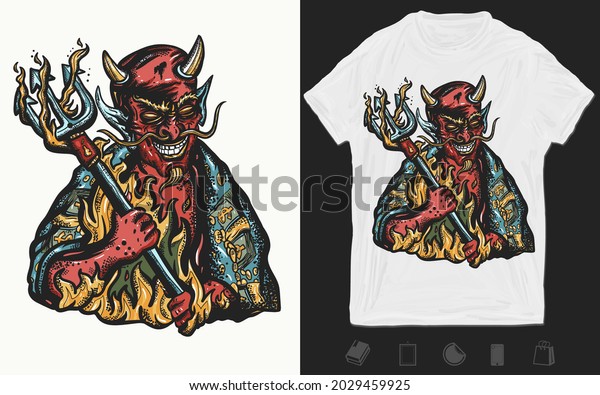 Evil Devil Terrible Satan Pitchforks Symbol Stock Vector Royalty Free