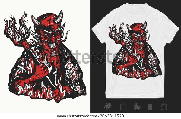 Evil Devil Terrible Satan Pitchforks Symbol Stock Vector (Royalty Free ...