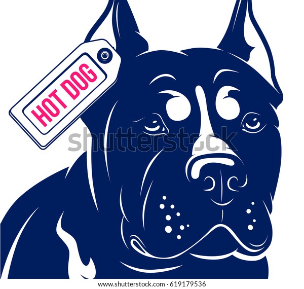 Evil Dog Vector Illustration: vector de stock (libre de regalías ...
