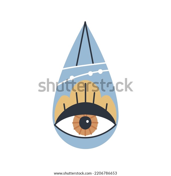 Evil Doodle Eye Hand Drawn Witchcraft Stock Vector (Royalty Free ...