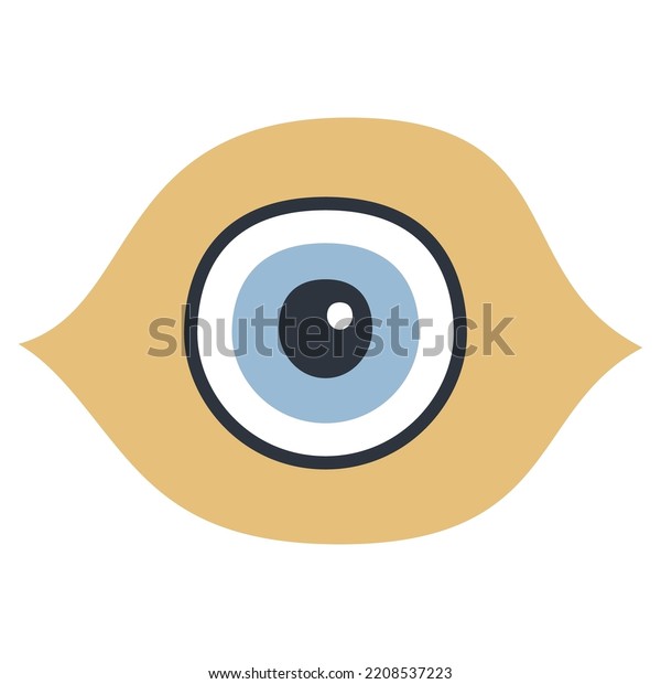 Evil Doodle Eye Hand Drawn Witchcraft Stock Vector (Royalty Free ...