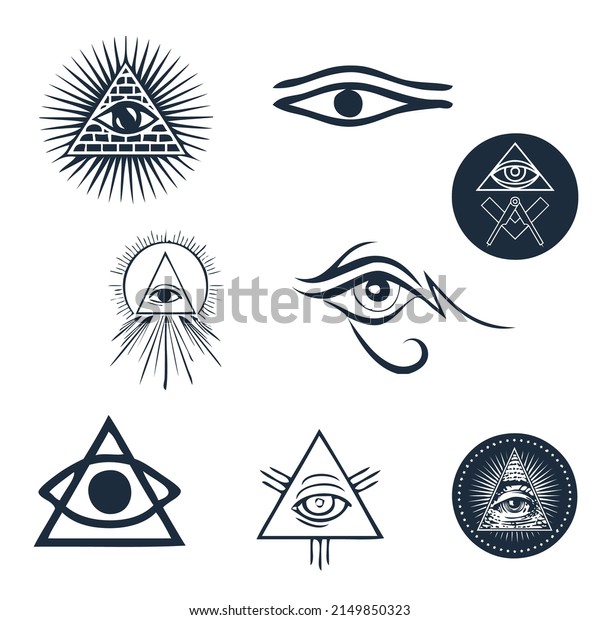 Evil Eye Icon Set Magical Esoteric Stock Vector (Royalty Free ...