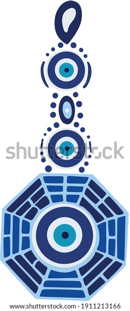 Evil Eye Vector Symbol Protection Blue Stock Vector (Royalty Free ...
