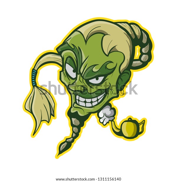 Evil Genie Comes Out Stock Vector (Royalty Free) 1311156140 | Shutterstock