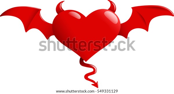 Evil Heart Cartoon Illustration 스톡 벡터(로열티 프리) 549331129 | Shutterstock