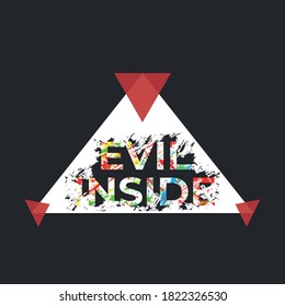 Evil Inside Modern Tshirt Design Concept Stock Vector (Royalty Free ...
