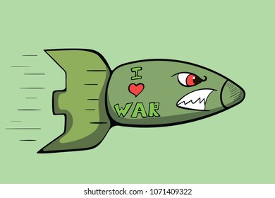 Evil Military Warhead Stock Vector (Royalty Free) 1071409322 | Shutterstock