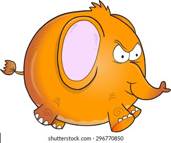 Evil Orange Elephant Vector Illustration Art Stock Vector (Royalty Free ...