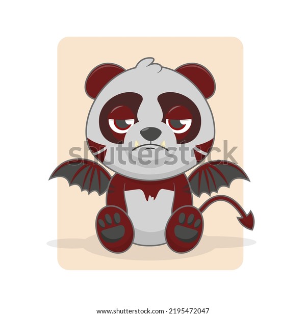 Evil Panda Illustration Panda Vector Stock Vector (Royalty Free ...