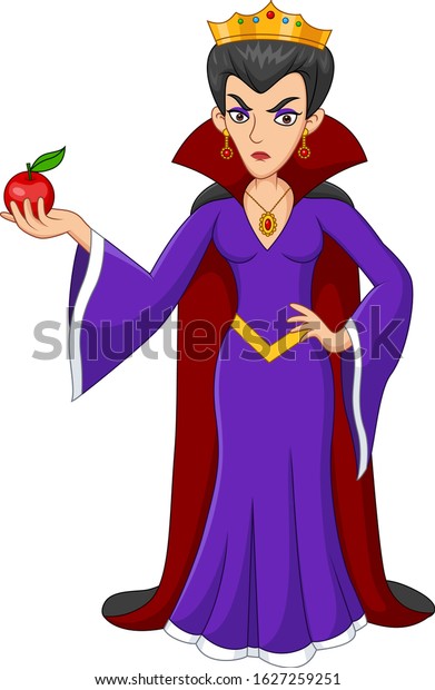Evil Queen Holding Poisoned Apple Stock Vector (Royalty Free) 1627259251