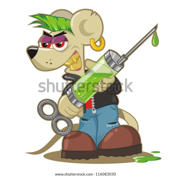 Evil Rat Syringe Full Poison Stock Vector (Royalty Free) 116083030 ...