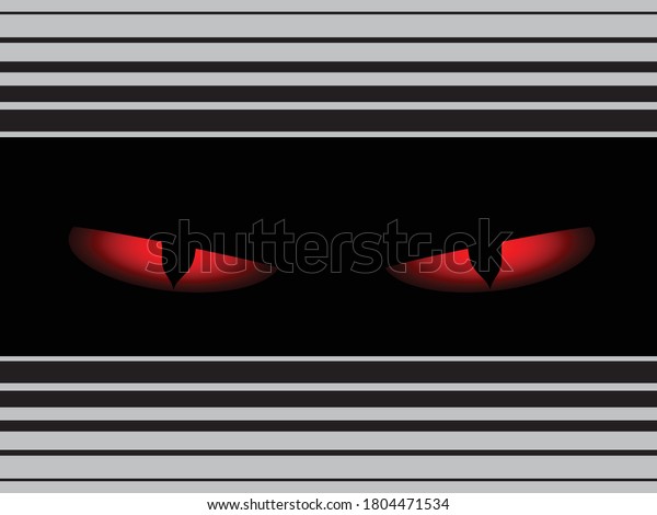 Evil Red Eyes On Black Panel Stock Vector (Royalty Free) 1804471534 ...