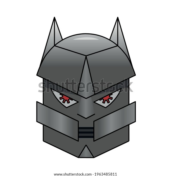 Evil Robot Head Icon Metal Robot Stock Vector (Royalty Free) 1963485811 ...