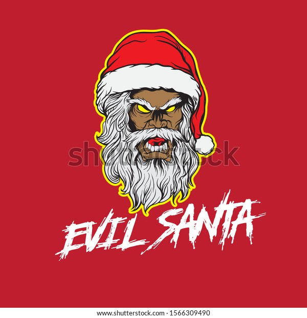 Evil Santa Claus Design Vektor Stock Vector (Royalty Free) 1566309490 ...