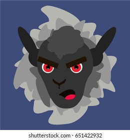 Evil Sheep Cartoon Vector Illustration Stock Vector (Royalty Free ...
