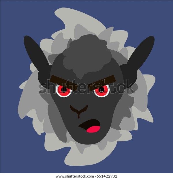 Evil Sheep Cartoon Vector Illustration Stock Vector (Royalty Free ...