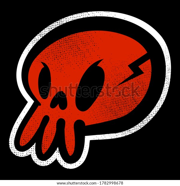 Evil Skull Head Cartoon Illustration Stock Vector (Royalty Free ...