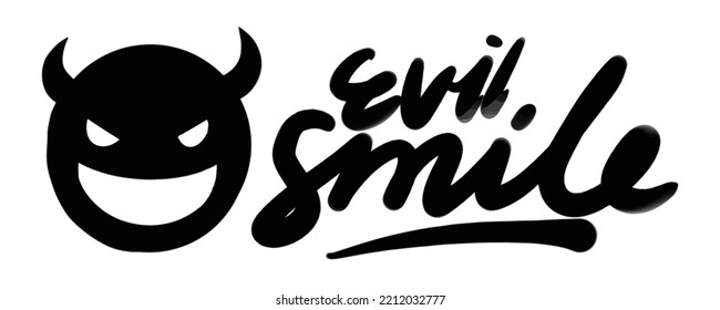 Evil Smile Word Text Illustration Hand Stock Vector (Royalty Free ...