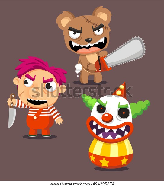 Evil Toy Cartoon Set 1 Stock Vector (Royalty Free) 494295874 | Shutterstock