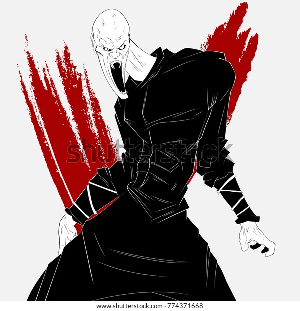 Evil Vampire Cartoon Vector Illustration Can Stock Vector (Royalty Free ...