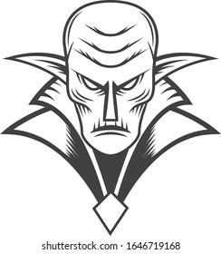 Evil Vampire Emblem Gothic Illustration Stock Vector (Royalty Free ...