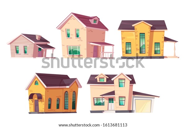 Evolution House Architecture Set Dwellings Time Stock Vector (Royalty ...