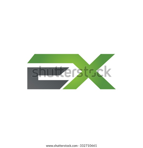 Ex Company Linked Letter Logo Green Stock Vector (Royalty Free ...