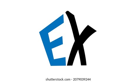 Ex Logo Design White Background Polygon Stock Vector (Royalty Free ...