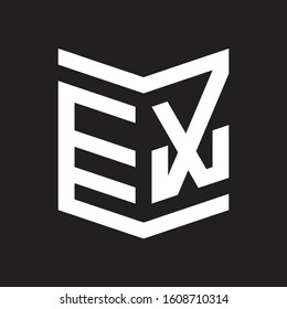 Ex Logo Emblem Monogram Shield Style Stock Vector (Royalty Free ...