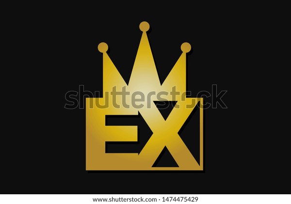 Ex Logo Gold Crown Stock Vector (Royalty Free) 1474475429 | Shutterstock