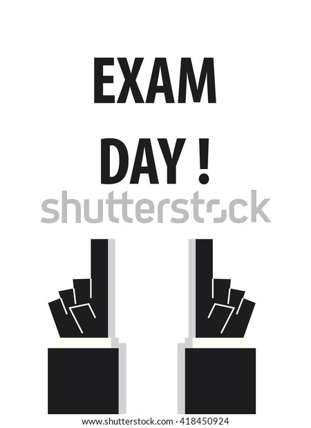 Exam Day Typography Vector Illustration Stock Vector (Royalty Free ...