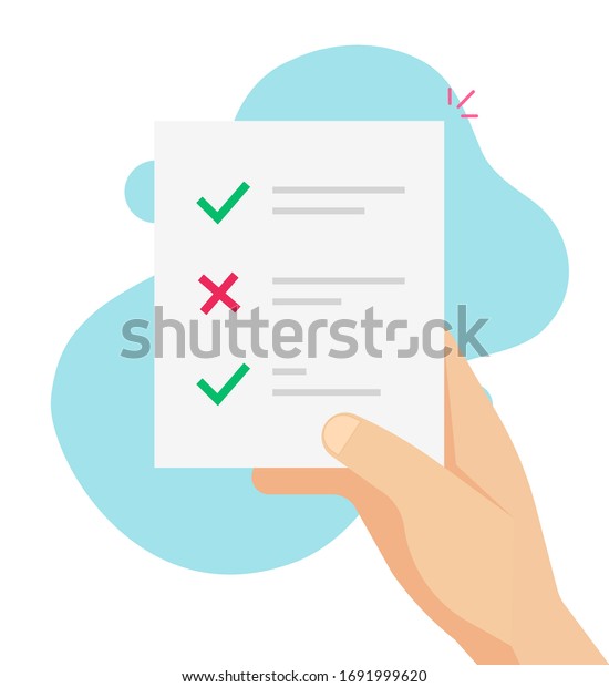 Exam Document Pupil Hand Survey Form Stock Vector (Royalty Free ...